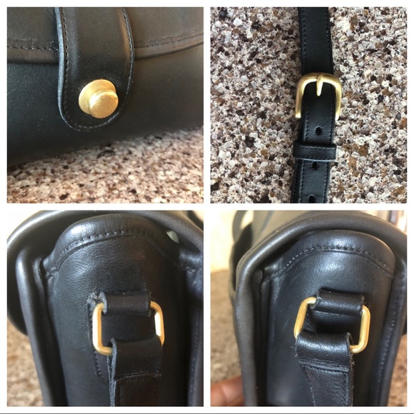 Coach | Bags | Rare Vintage Dark Navy Leather Coach Roll Bag9887 | Poshmark